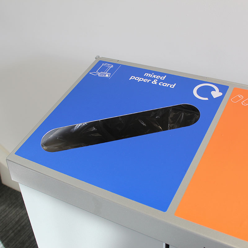 C-Bin Triple Recycling Bin - Wybone Internal Litter Bin