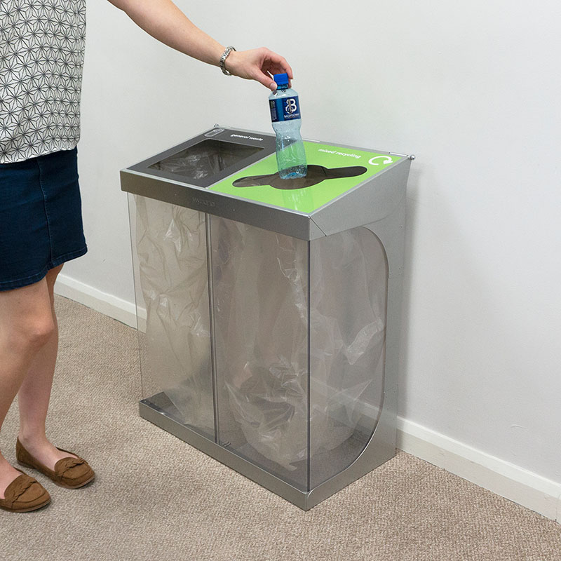 C-Bin Double Recycling Bin | Wybone Internal Litter Bin