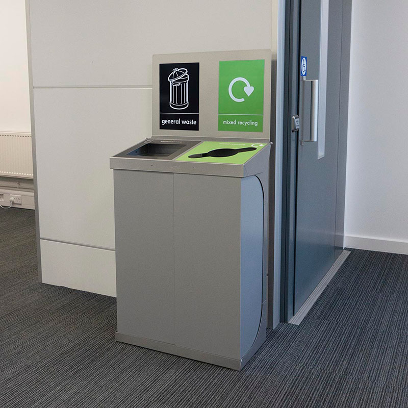 C-Bin Double Recycling Bin | Wybone Internal Litter Bin