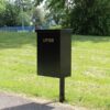 RSB/L Square Post Mountable Litter Bin | Wybone