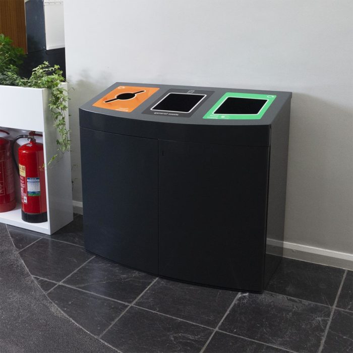 Console Triple Recycling Bin | Wybone