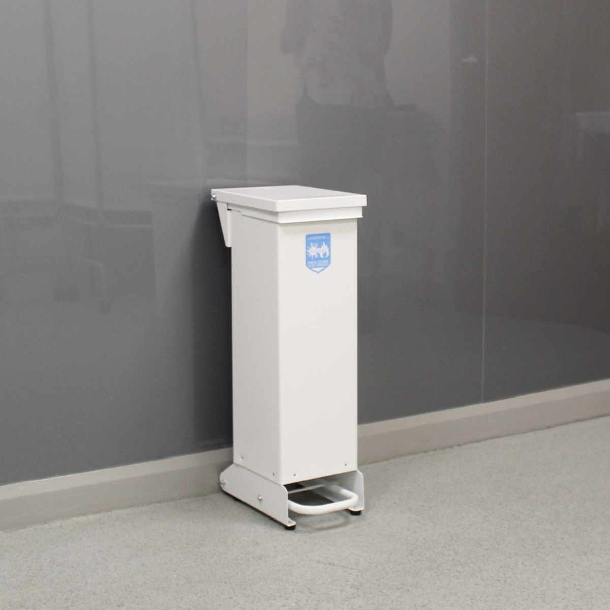 28 Litre Metal Fixed Clinical Waste Bin | Wybone