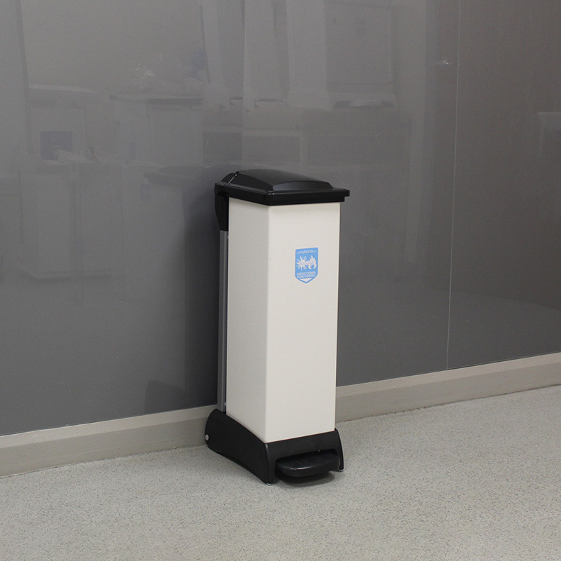28 Litre Capsule Plastic Clinical Waste Bin in Black (Express) | Wybone