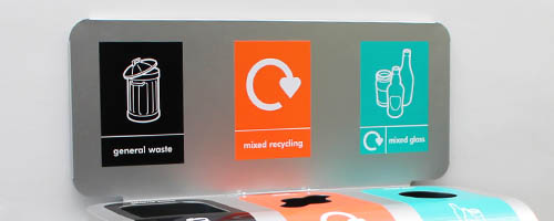 Console Triple Recycling Bin | Wybone