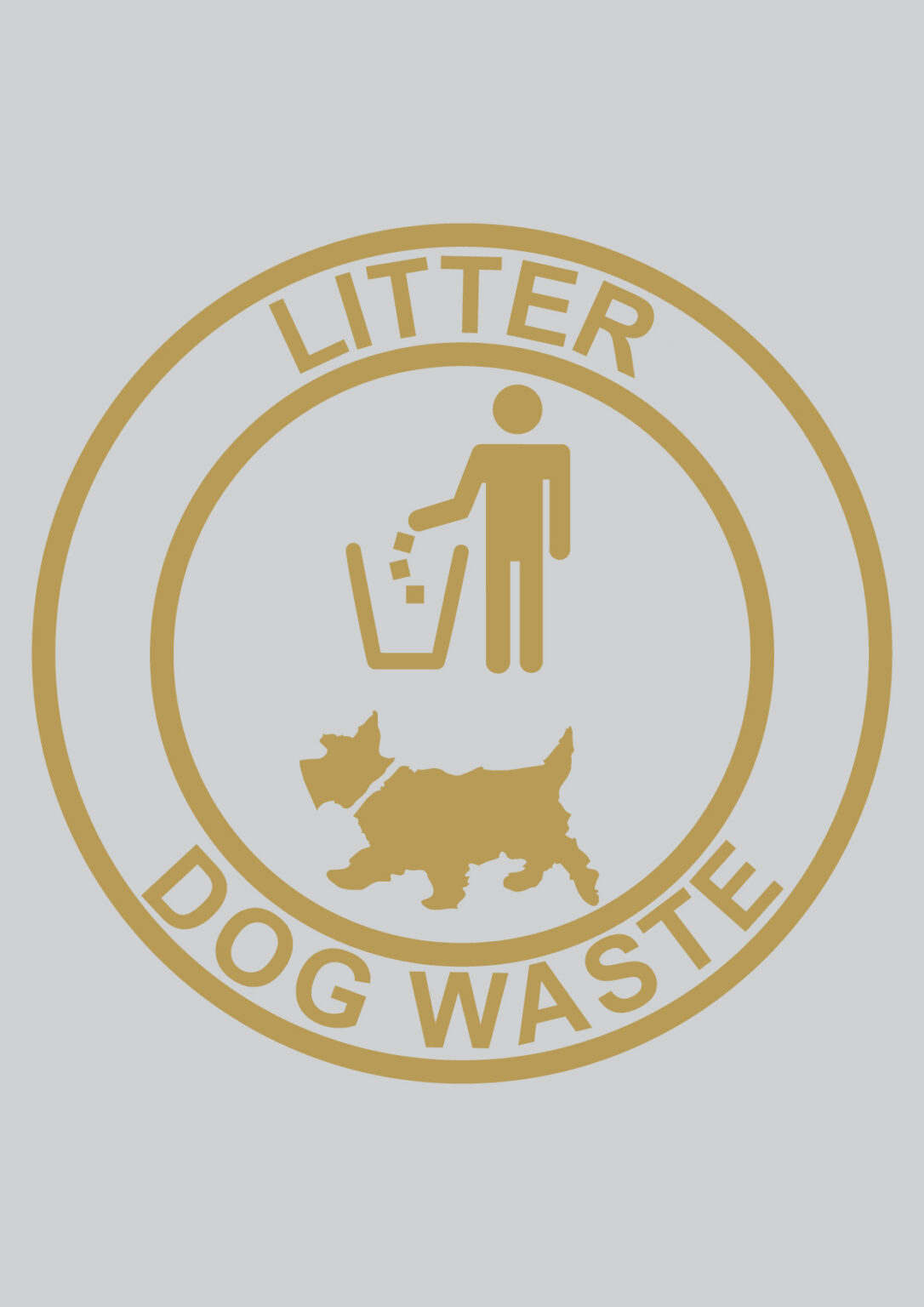 Circular Litter & Dog Waste Sticker