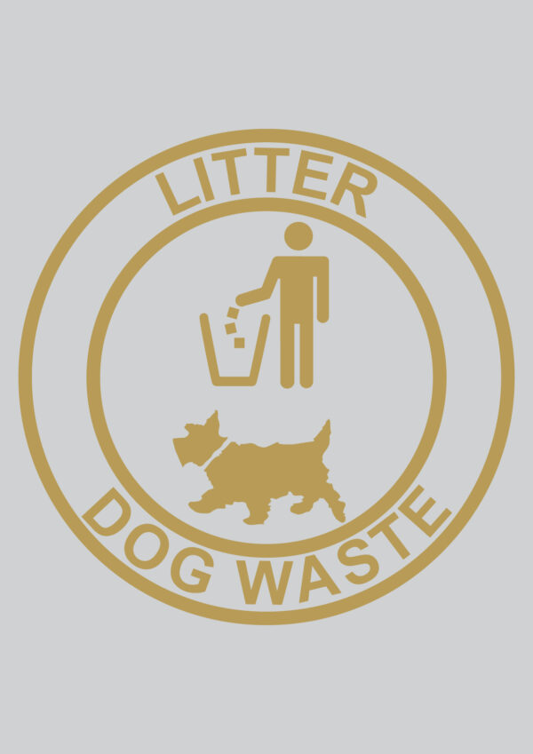 Circular Litter & Dog Waste Sticker