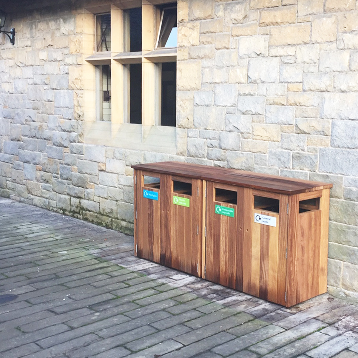 Wybone Supplies FSC Certified Iroko Bins to Cragside National Trust ...
